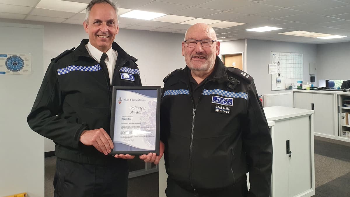 West Devon police chaplain honoured | okehampton-today.co.uk